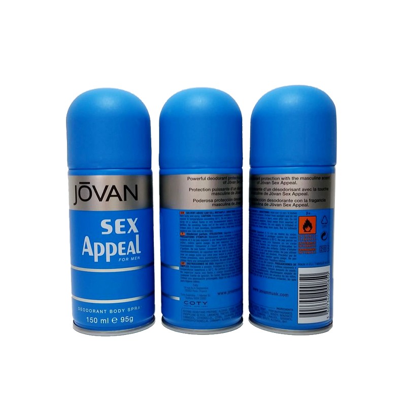 Jovan Body Spray 150ml Men Sex Appeal